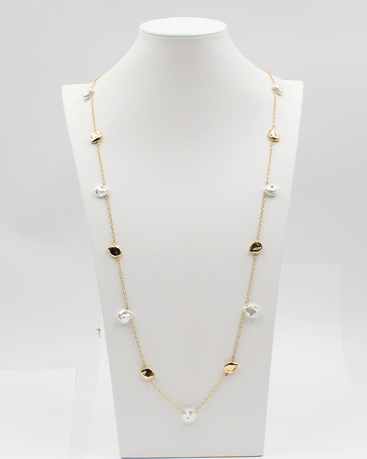 Pebble Pearl Long Necklace Set – Sam Moon Trading