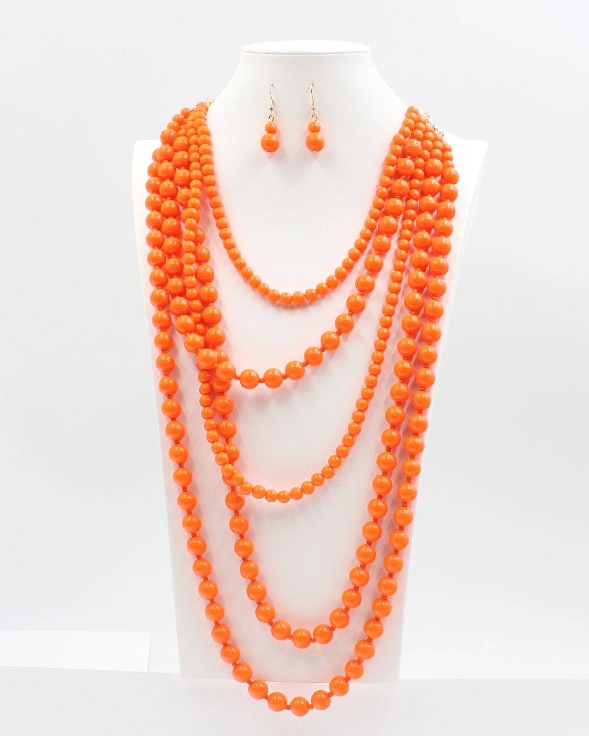 Orange Necklace and Earrings Set – Sam Moon Trading