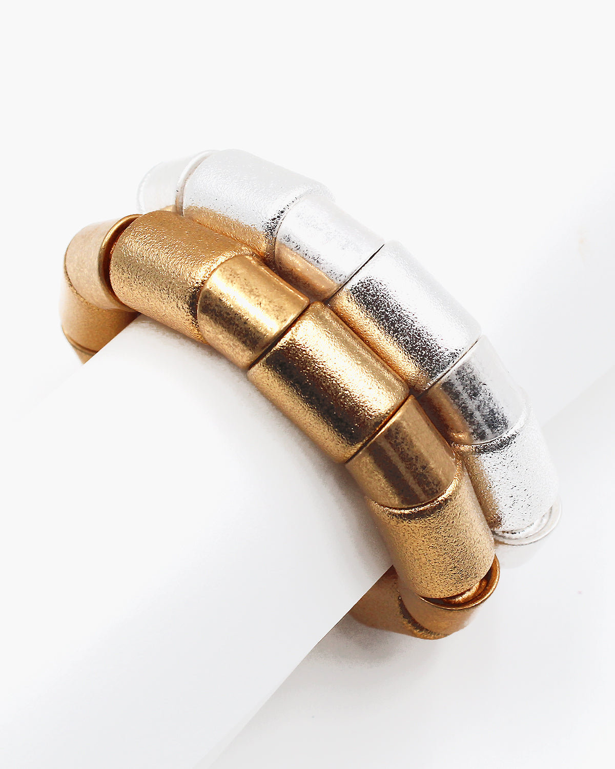 Textured Metal Block Stretch Bracelet – Sam Moon Trading