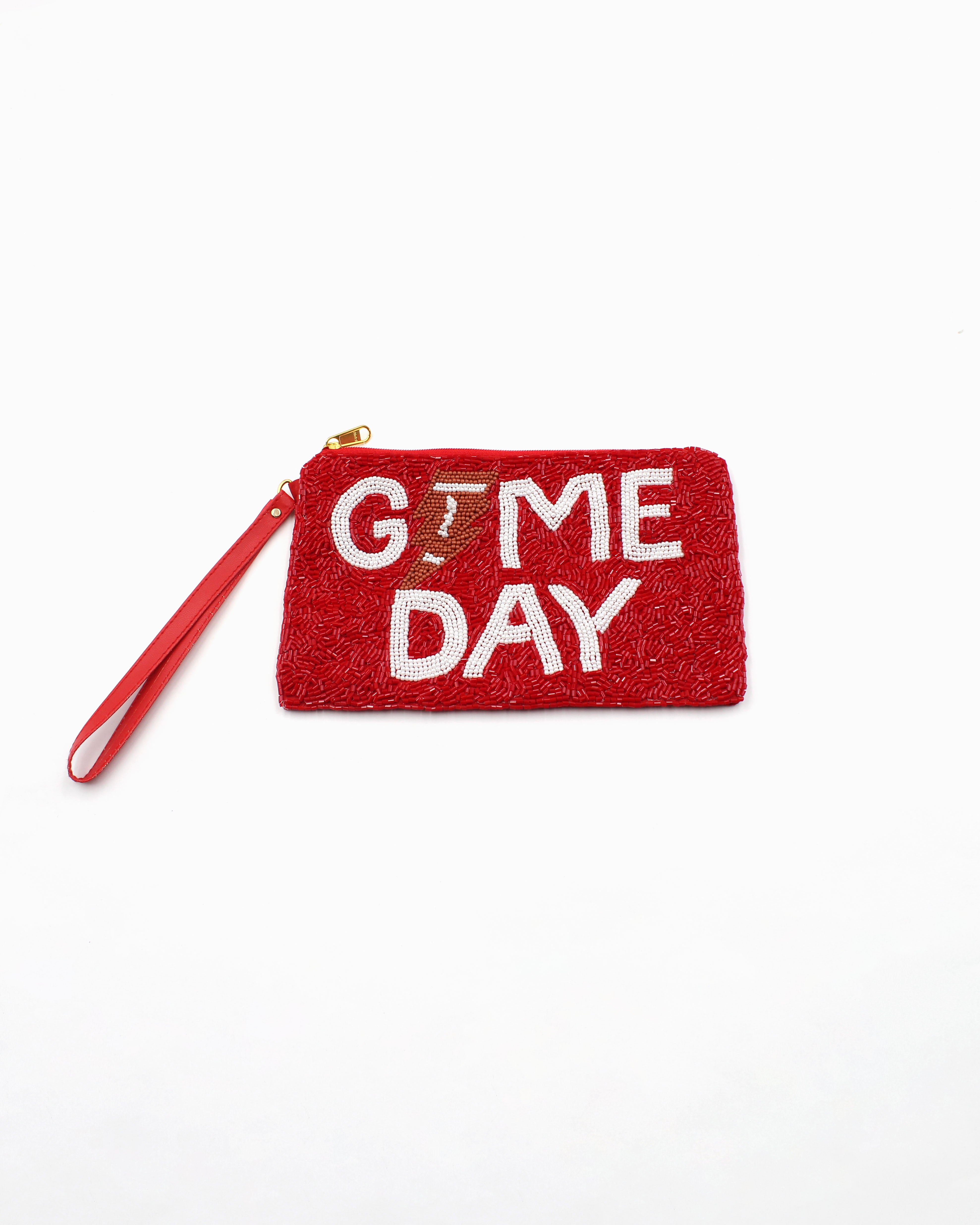 "Game Day" Dark Red Beaded Pouch – Sam Moon Trading