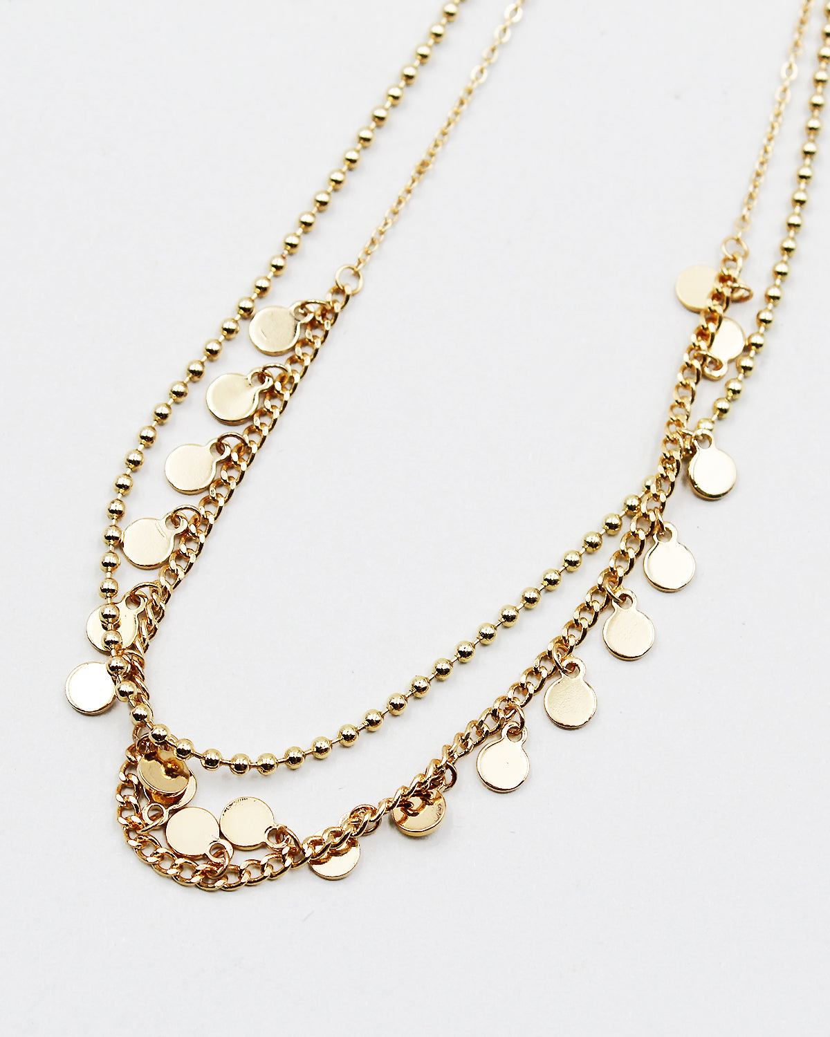 Tiny Golden Coin Charm Necklace – Sam Moon Trading