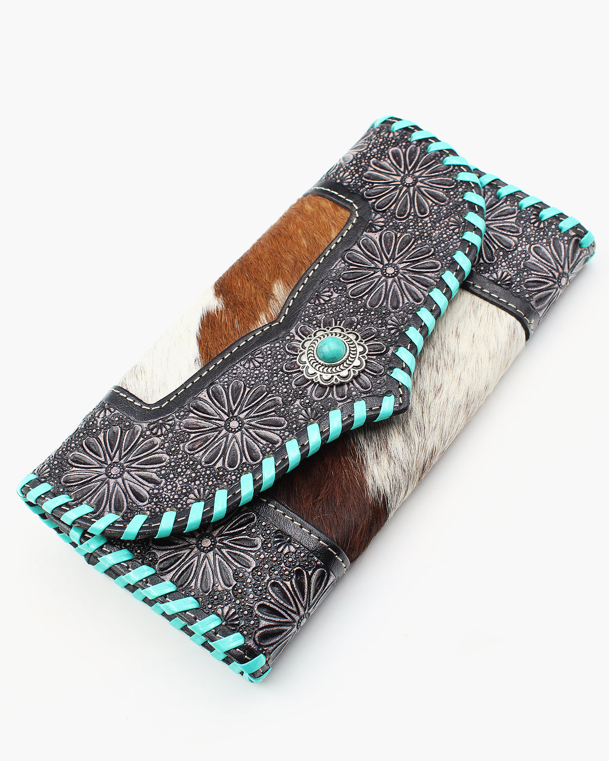 Cow Hide Leather Stitching Wallet – Sam Moon Trading