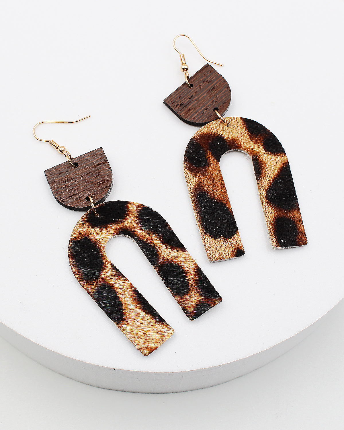 Wild Print Calf Skin Arch Earrings – Sam Moon Trading