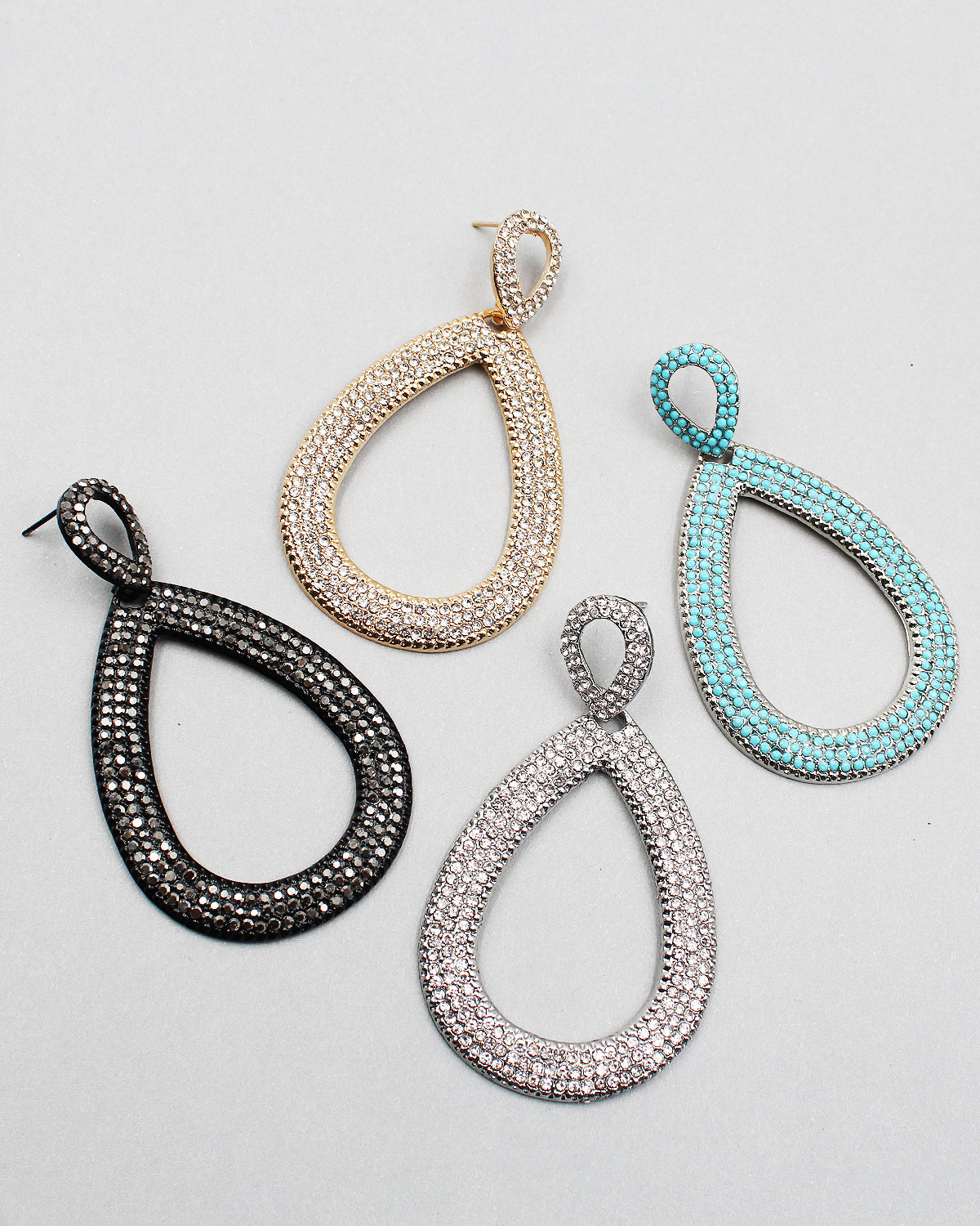 Classic Tear Drop Stone Drop Earrings – Sam Moon Trading