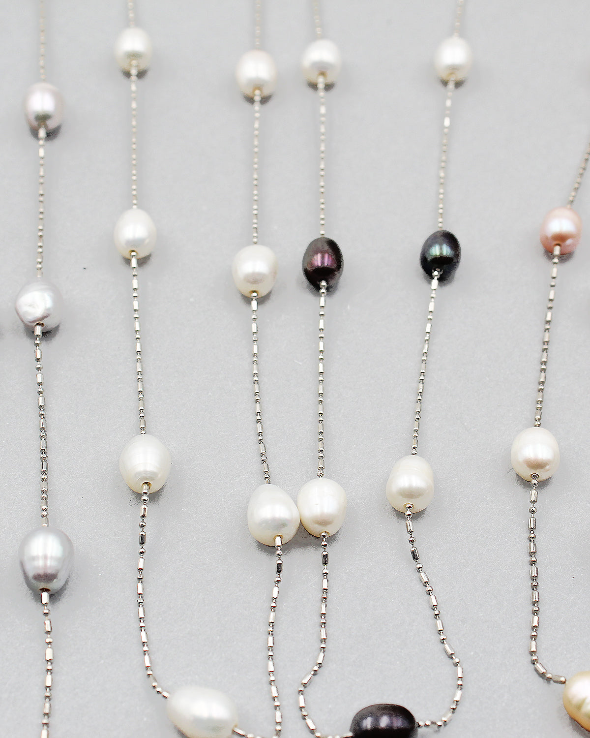 18" Elongated Pearl Beaded Necklace – Sam Moon Trading