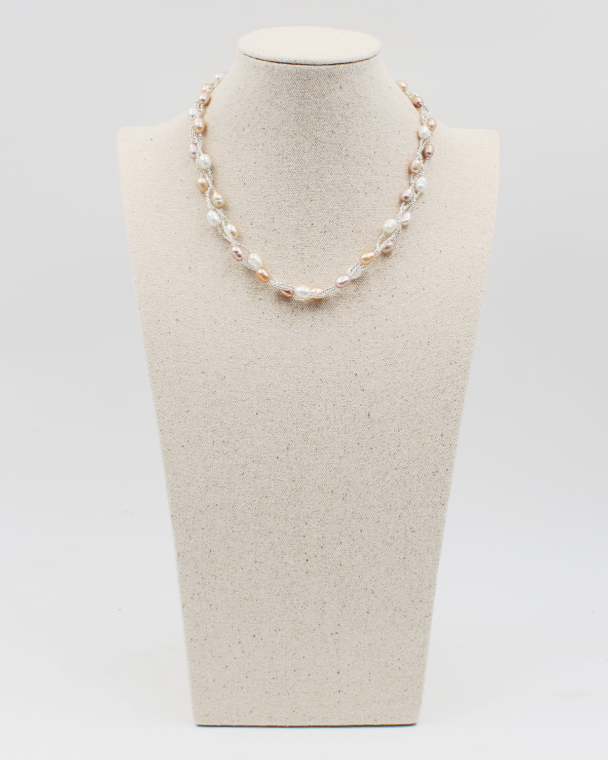 Triple Braided Elongated Pearl Necklace – Sam Moon Trading