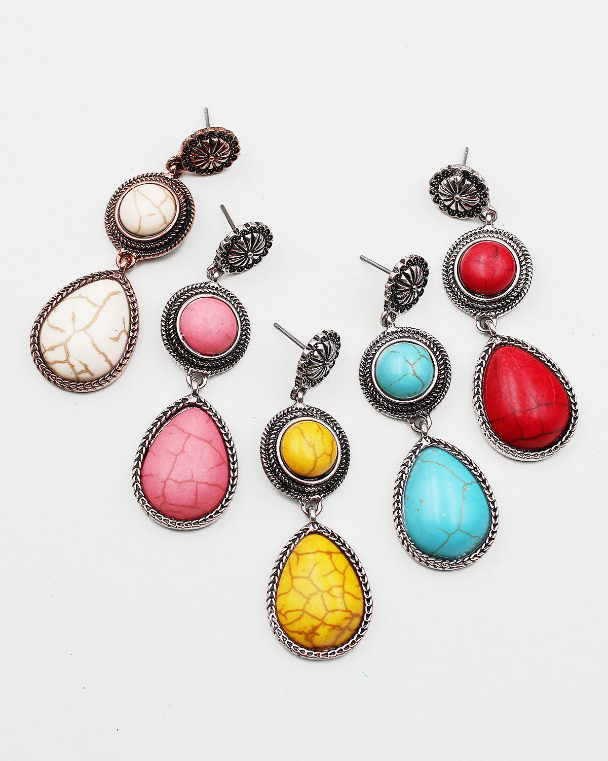 Southwestern Stone Tear Drop Earrings – Sam Moon Trading